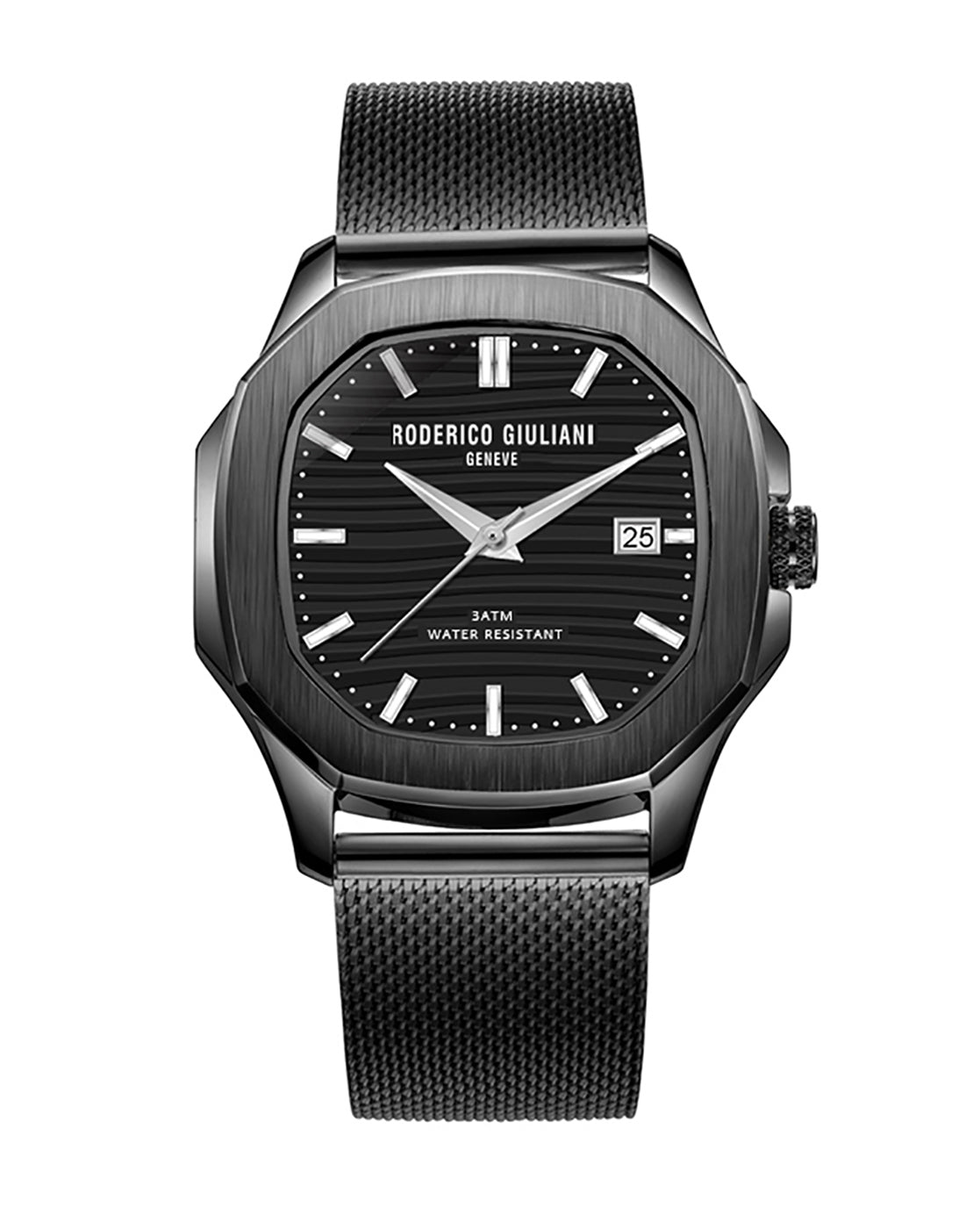 Black Dial Black Mesh Strap Men's Analog Watch – RODERICO GIULIANI